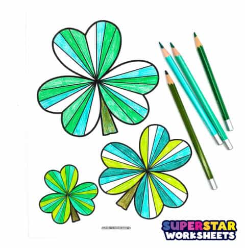 Shamrock Coloring Pages (Free Printables) - Superstar Worksheets