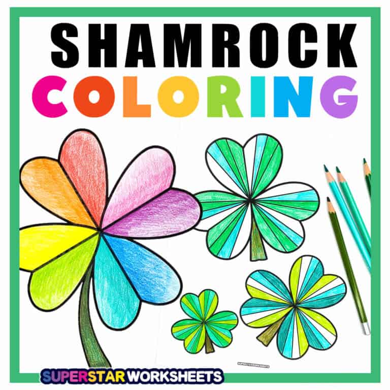 Shamrock Coloring Pages (Free Printables) - Superstar Worksheets