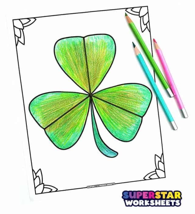 Shamrock Coloring Pages (Free Printables) - Superstar Worksheets