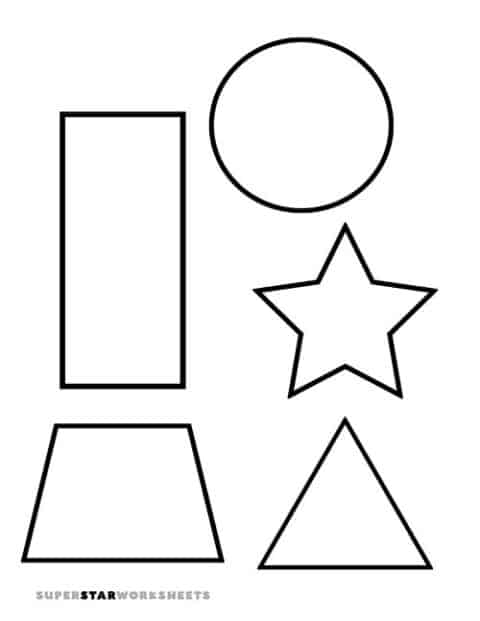 Shape Template - Superstar Worksheets