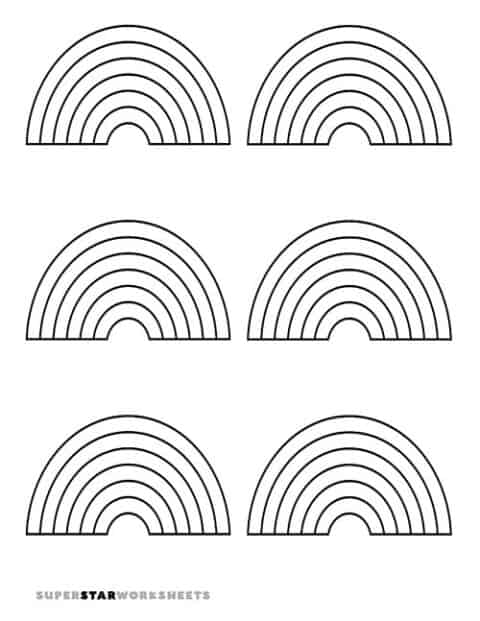 Rainbow Template (Free Printables) - Superstar Worksheets