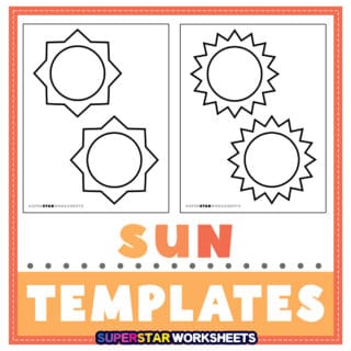 Sun Template (Free Printables) - Superstar Worksheets