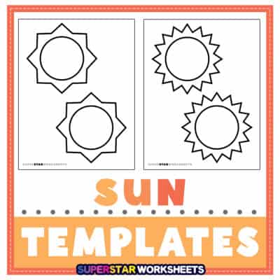 Sun Template (Free Printables) - Superstar Worksheets