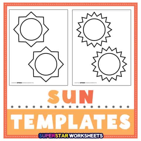 Sun Template (Free Printables) - Superstar Worksheets