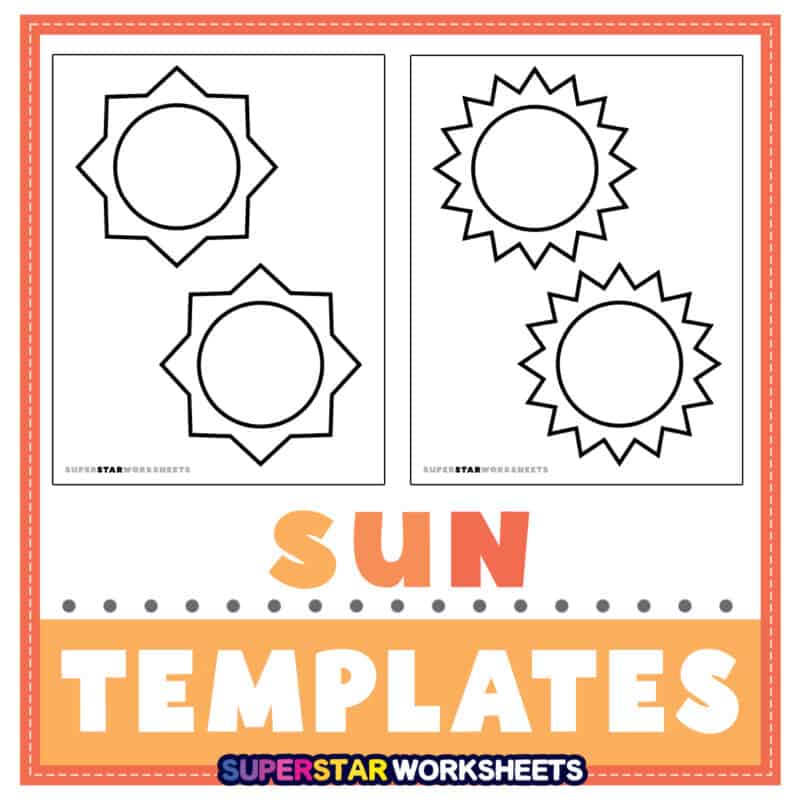 Sun Template (Free Printables) - Superstar Worksheets