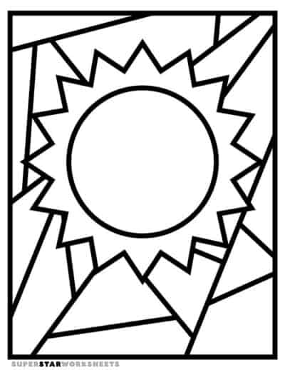 Sun Template (Free Printables) - Superstar Worksheets
