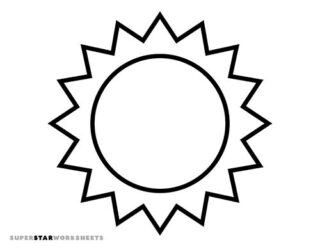 Sun Template (Free Printables) - Superstar Worksheets