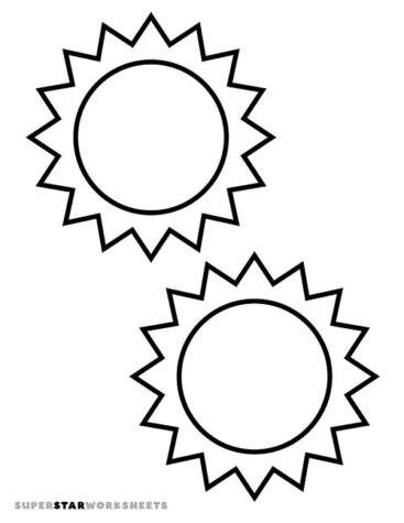 Sun Template (Free Printables) - Superstar Worksheets