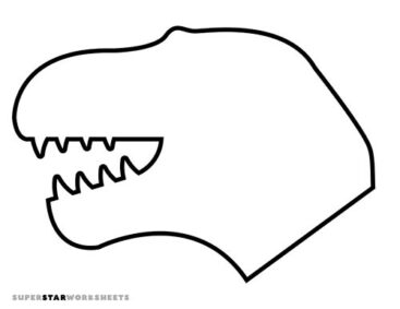 Dinosaur Template - Superstar Worksheets