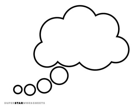 Cloud Template (Free Printables) - Superstar Worksheets