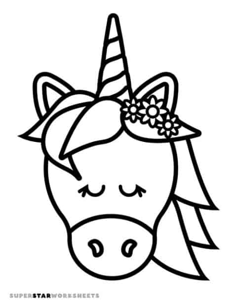 Unicorn Template (Free Printables) - Superstar Worksheets