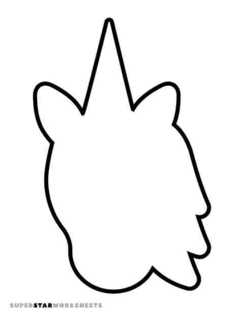 Unicorn Template (Free Printables) - Superstar Worksheets