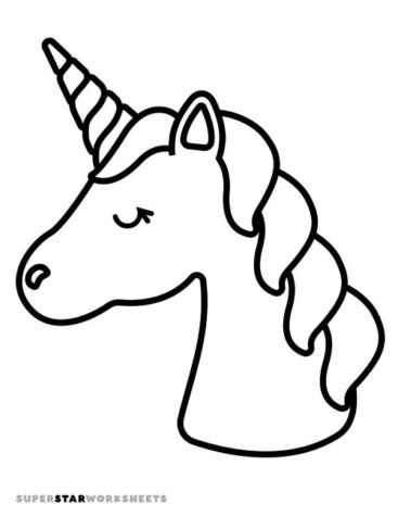 Unicorn Template (Free Printables) - Superstar Worksheets