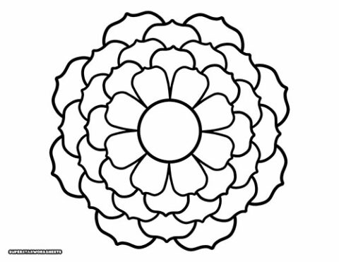 Flower Templates (Free Printables) - Superstar Worksheets