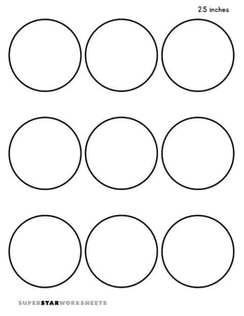 Circle Template (Free Printables) - Superstar Worksheets