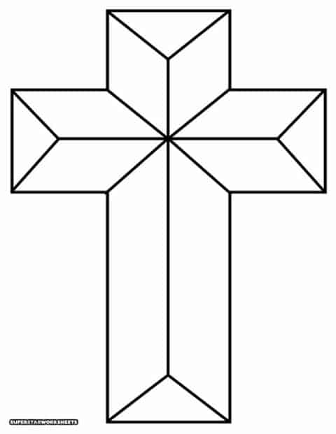 Cross Coloring Pages - Superstar Worksheets