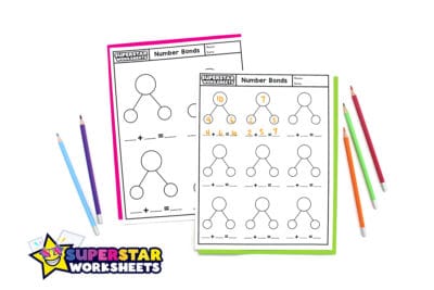 Number Bond Template (Free Printables) - Superstar Worksheets