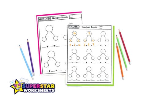 Number Bond Template (Free Printables) - Superstar Worksheets