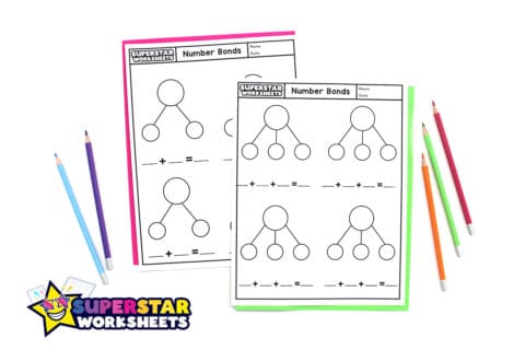 Number Bond Template (Free Printables) - Superstar Worksheets