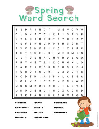 Spring Word Search - Superstar Worksheets