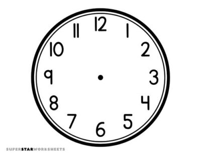 Clock Template (Free Printables) - Superstar Worksheets
