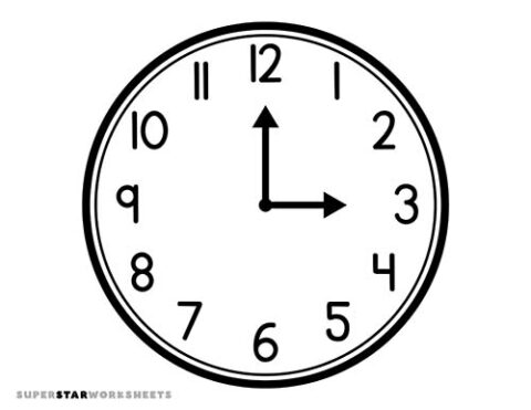 Clock Template (Free Printables) - Superstar Worksheets