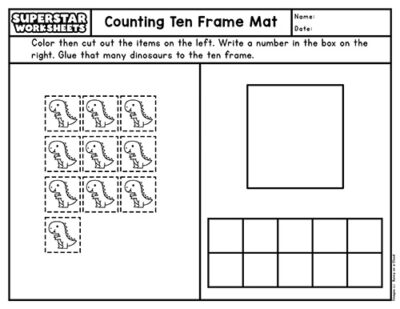 Ten Frame Worksheets - Superstar Worksheets