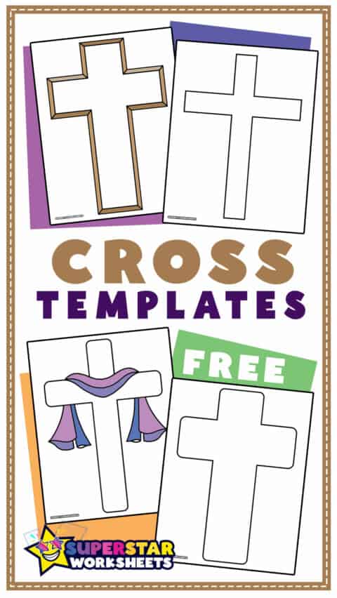 Cross Templates (Free Printables) - Superstar Worksheets