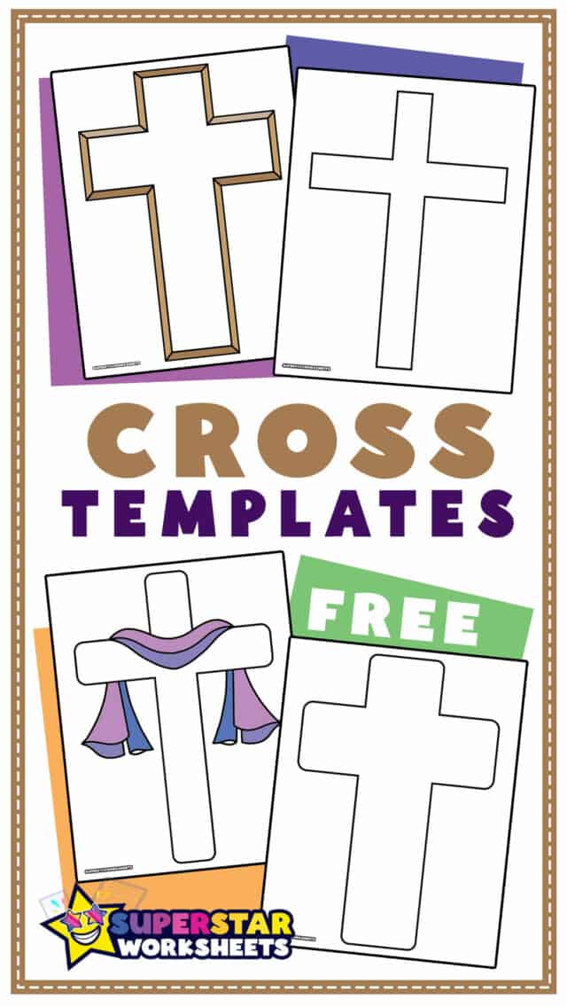Cross Templates (Free Printables) - Superstar Worksheets