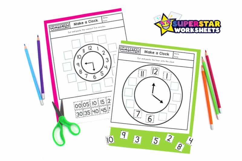 Clock Template (Free Printables) - Superstar Worksheets