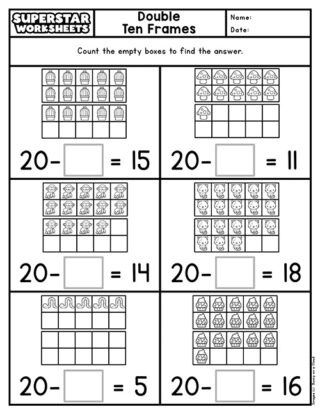 Ten Frame Worksheets - Superstar Worksheets
