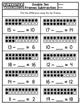 Ten Frame Worksheets - Superstar Worksheets