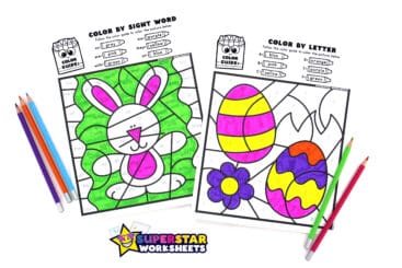 Easter Color By Number - Superstar Worksheets