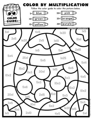 Easter Color By Number - Superstar Worksheets