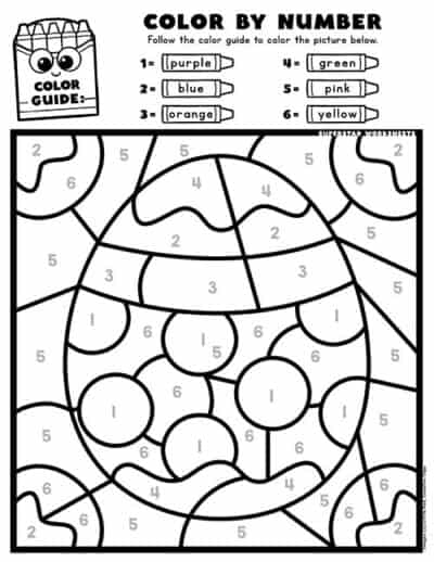 Easter Color By Number - Superstar Worksheets