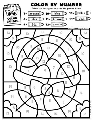 Easter Color By Number - Superstar Worksheets
