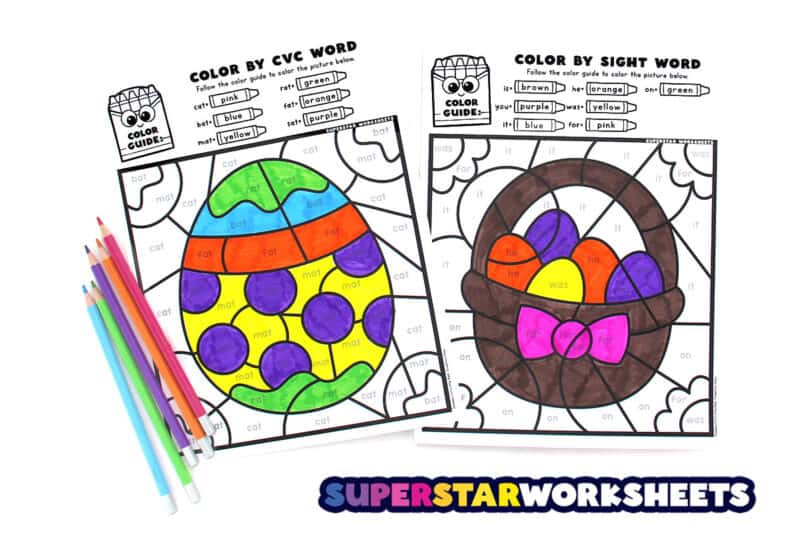Easter Color By Number - Superstar Worksheets
