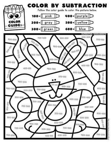 Easter Color By Number - Superstar Worksheets