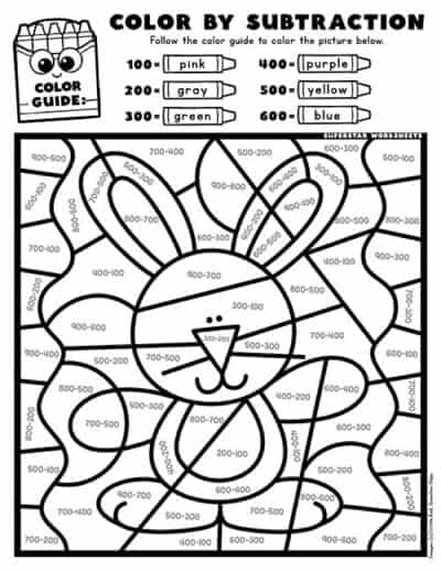 Easter Color By Number - Superstar Worksheets
