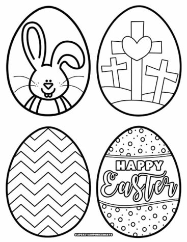 Easter Egg Coloring Pages (Free Printables) - Superstar Worksheets