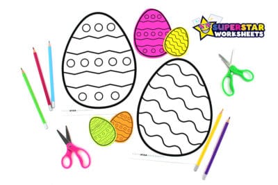 Easter Egg Template (Free Printables) - Superstar Worksheets