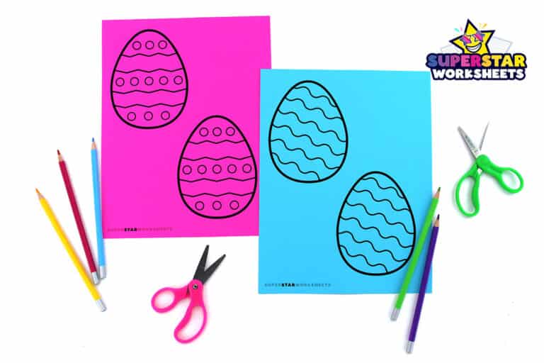 Easter Egg Template (Free Printables) - Superstar Worksheets