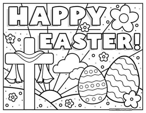 Easter Coloring Pages (Free Printables) - Superstar Worksheets