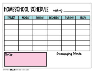 Lesson Plan Template (Free Printables) - Superstar Worksheets