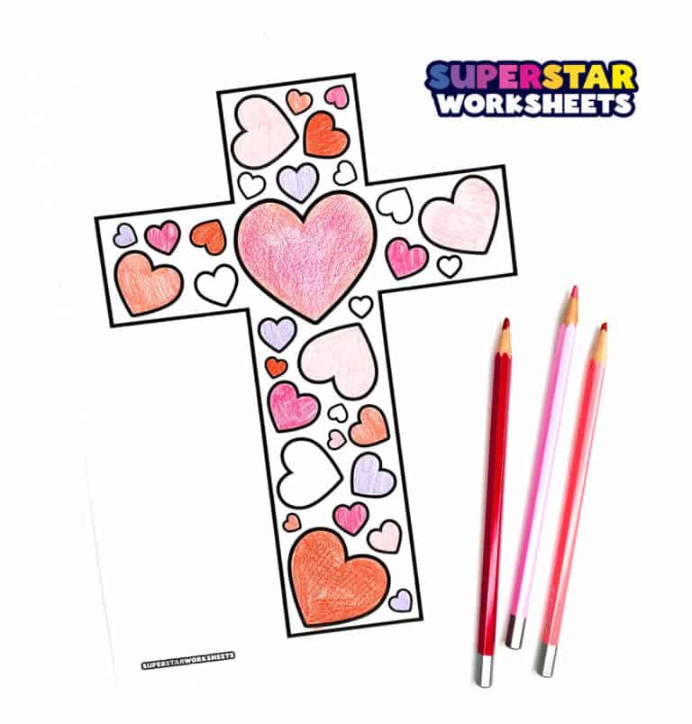 Cross Coloring Pages (Free Printables) - Superstar Worksheets