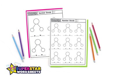 Number Bond Template (Free Printables) - Superstar Worksheets