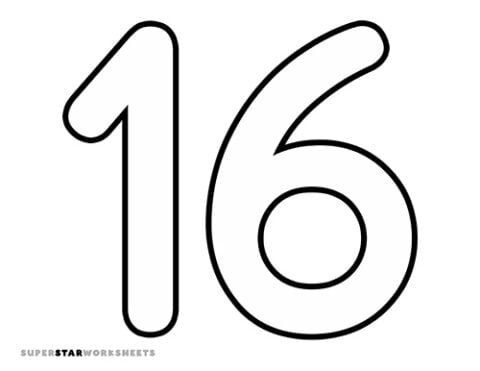 Number Template - Superstar Worksheets