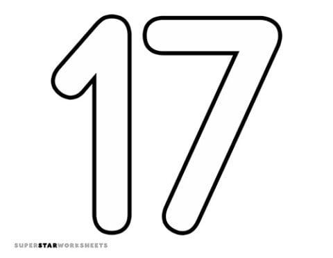 Number Template - Superstar Worksheets