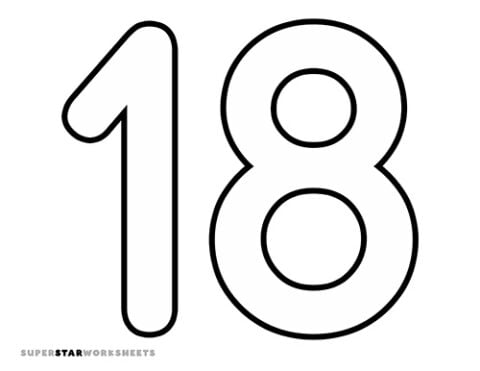 Number Template - Superstar Worksheets