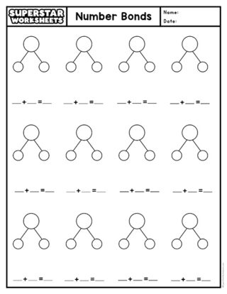 Number Bonds - Superstar Worksheets